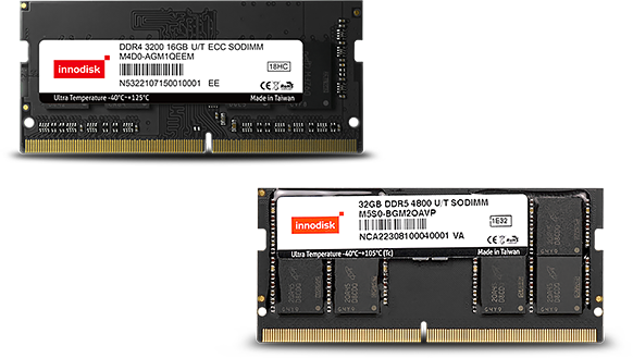 New ultra-temperature DDR4 and DDR5 modules from Innodisk