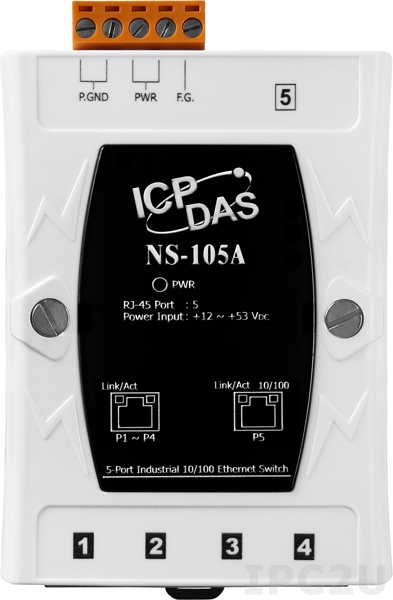 DIN-Rail Mounted Unmanaged Switches NS-105A by ICP DAS